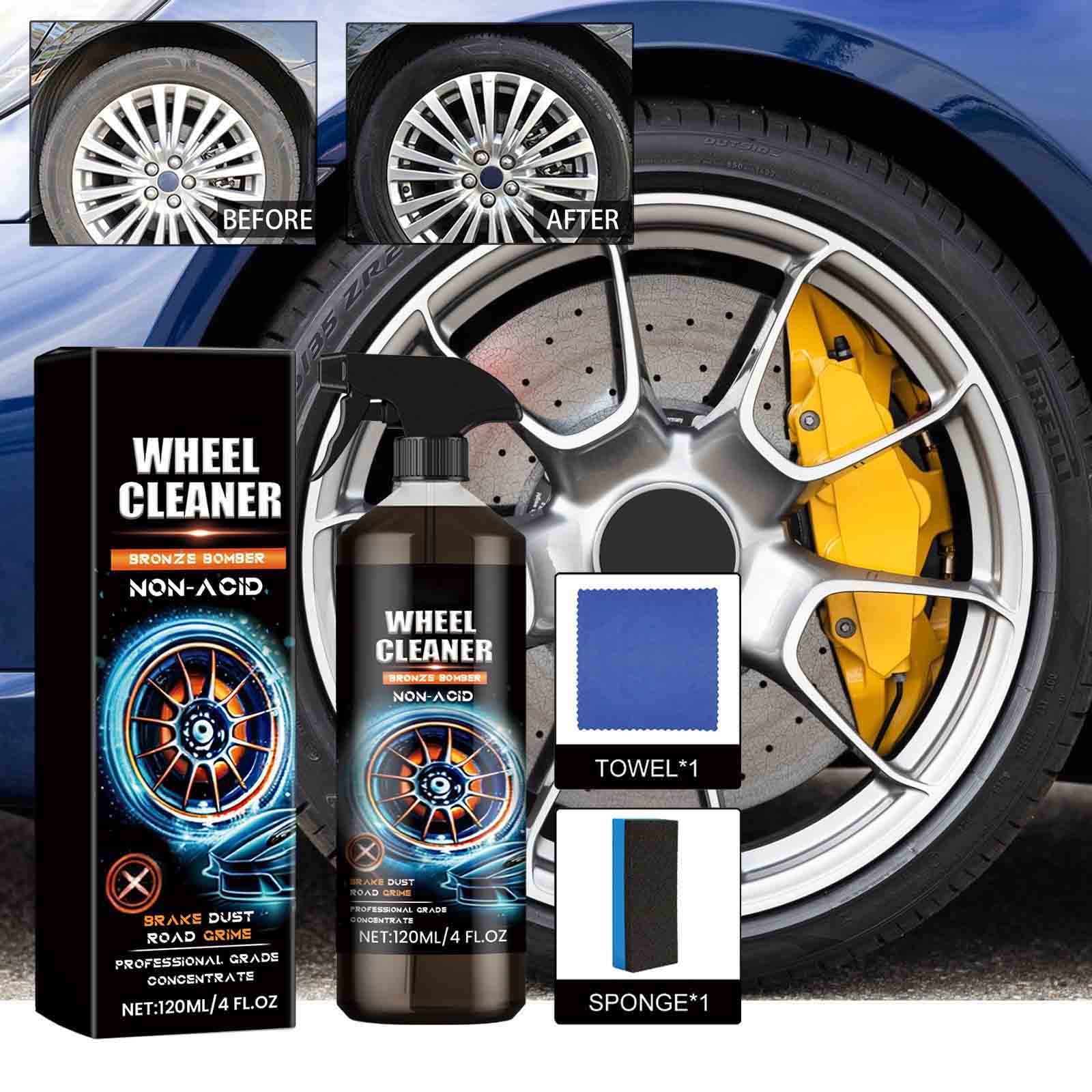 Wheel Cleaner, Alloy Wheel Cleaner, Tire Cleaner, Non-Toxic, Easy ...