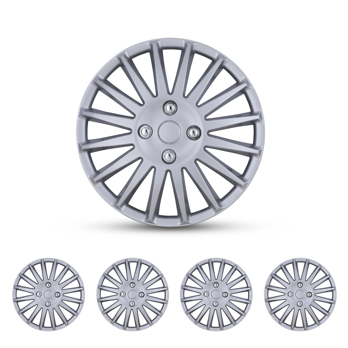 Wheel Cover 14" Premium Replica Hubcap, Universal Hub Caps, Snap On Car ...