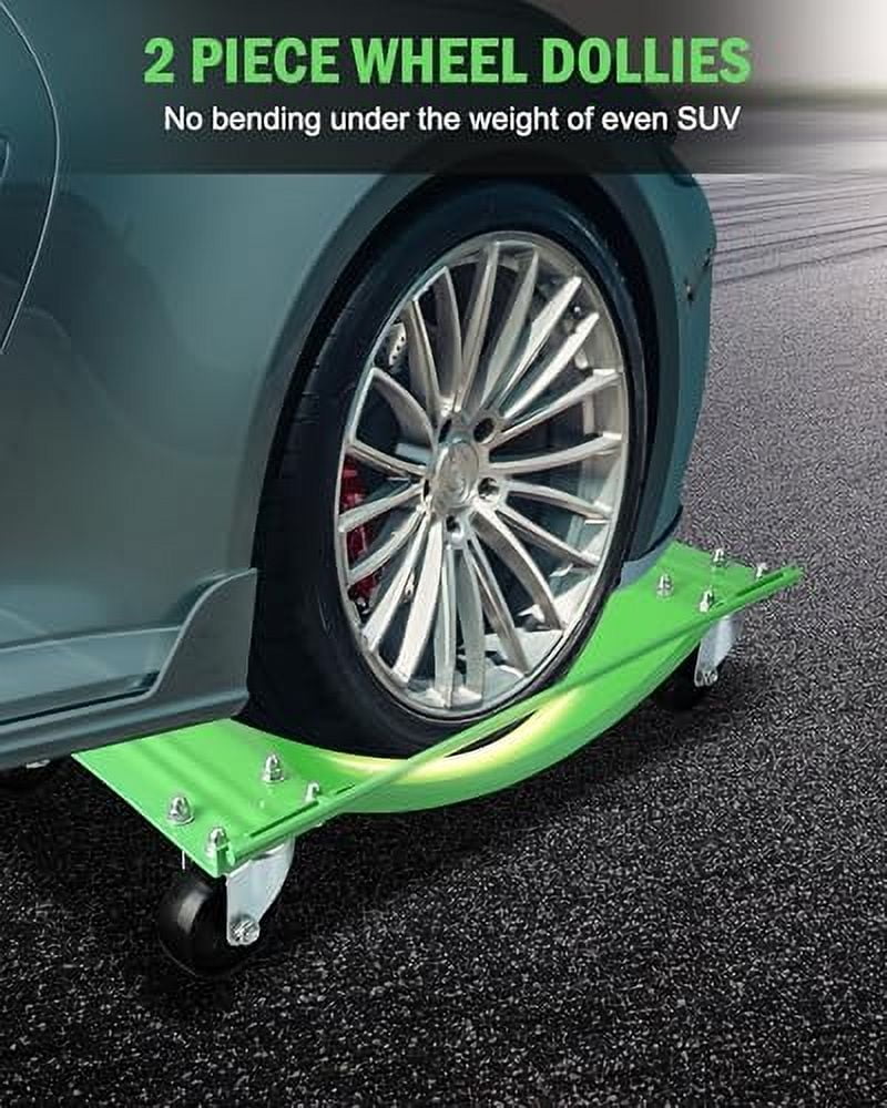 Wheel Dolly Set of 2, 5000lbs Capacity Car Vehicle Dolly with 3.5 Inch ...