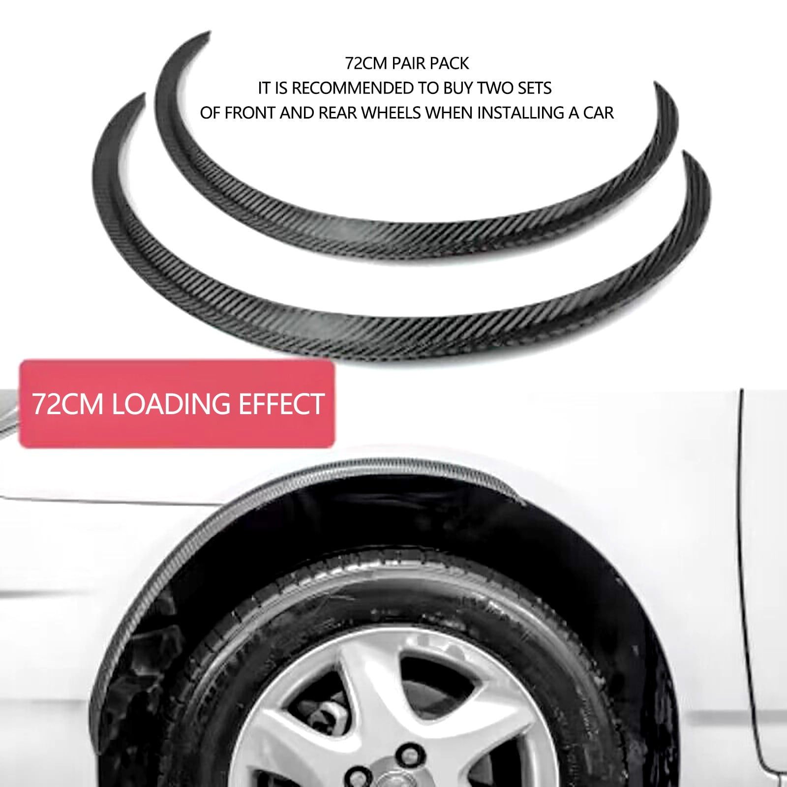 Wheel Eyebrow Protector, 2pcs Car Tires Fender Flares Anti-collision ...