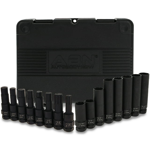 ABN Wheel Lock Removal Tool Kit Lug Nut Key Set 16p SAE/Metric Master ...