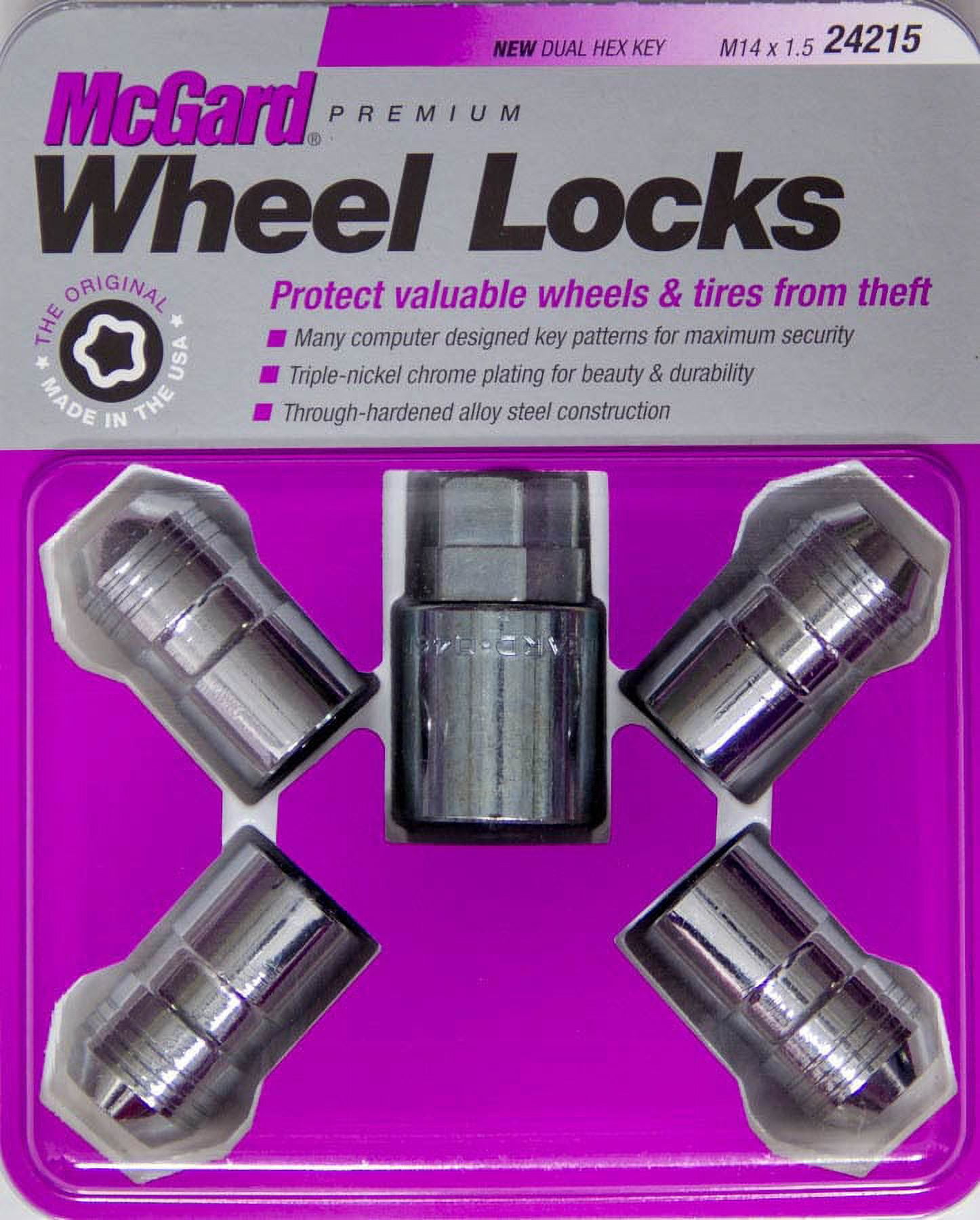 Wheel Lock Set 14mmx1.5 Cone Seat - Walmart.com