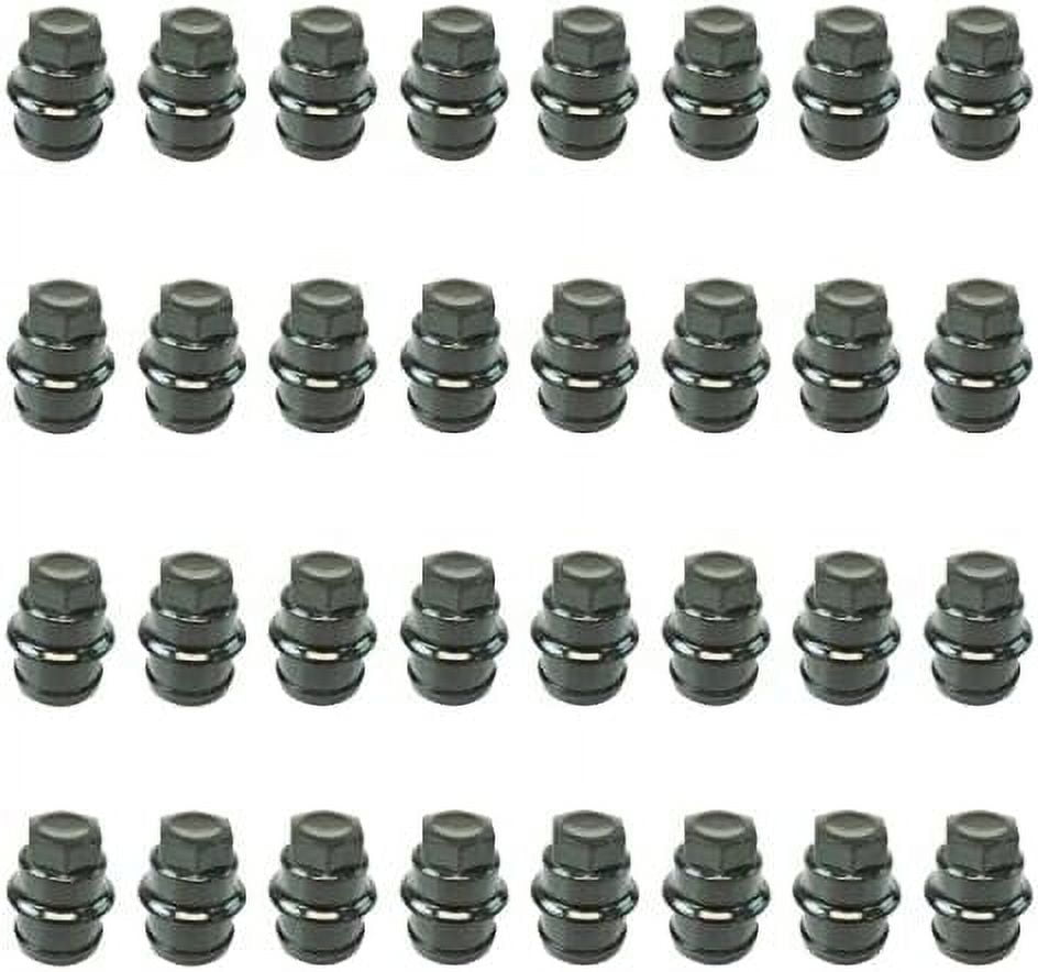 Wheel Lug Nut Cap Black Plastic Set of 32 for Chevrolet GMC Cadillac ...
