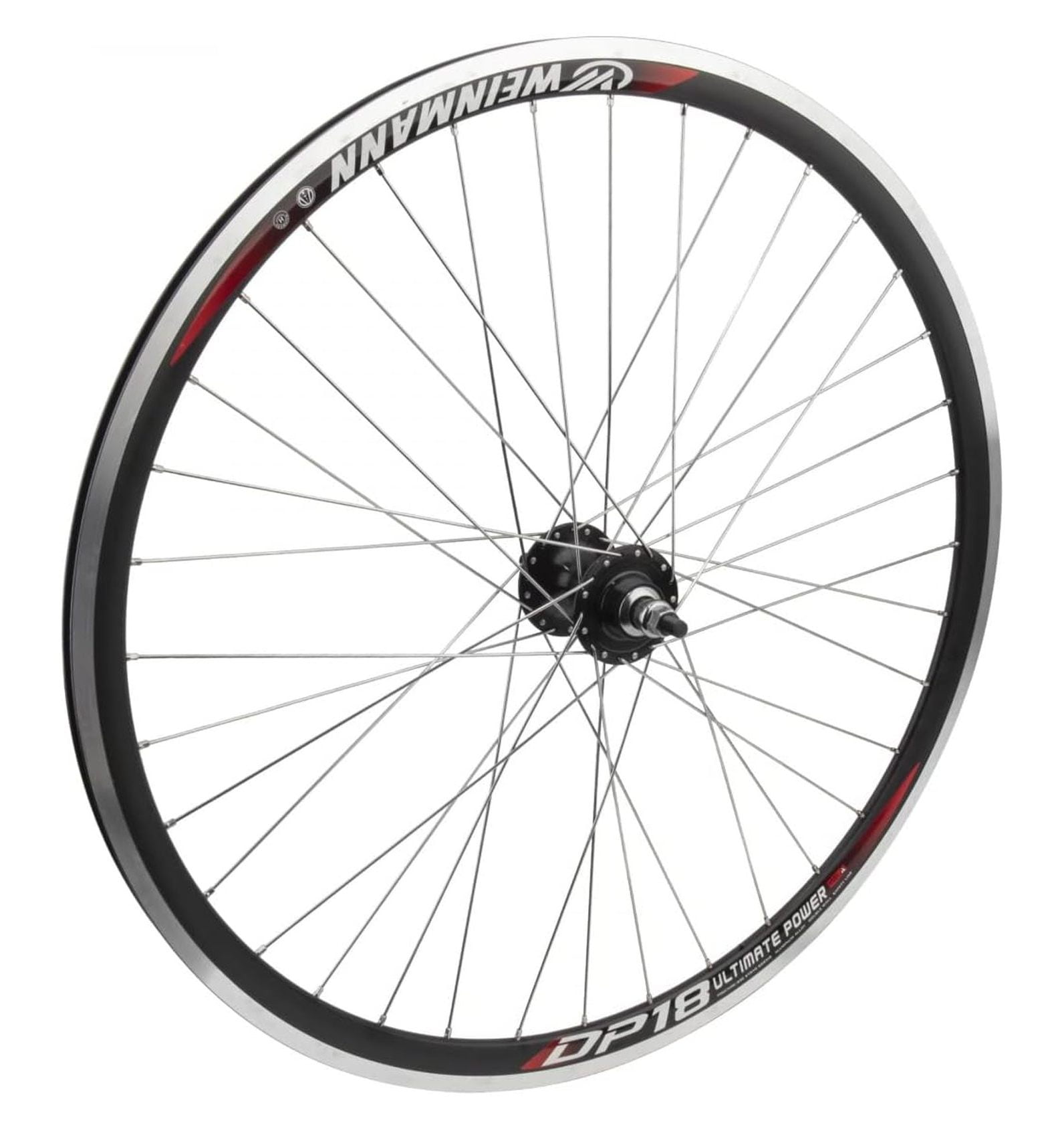 Wheel Master Weinmann DP18 Rear Wheel - 700c, 36H, Fixie/Freewheel, MSW, Black/Black/Silver ...