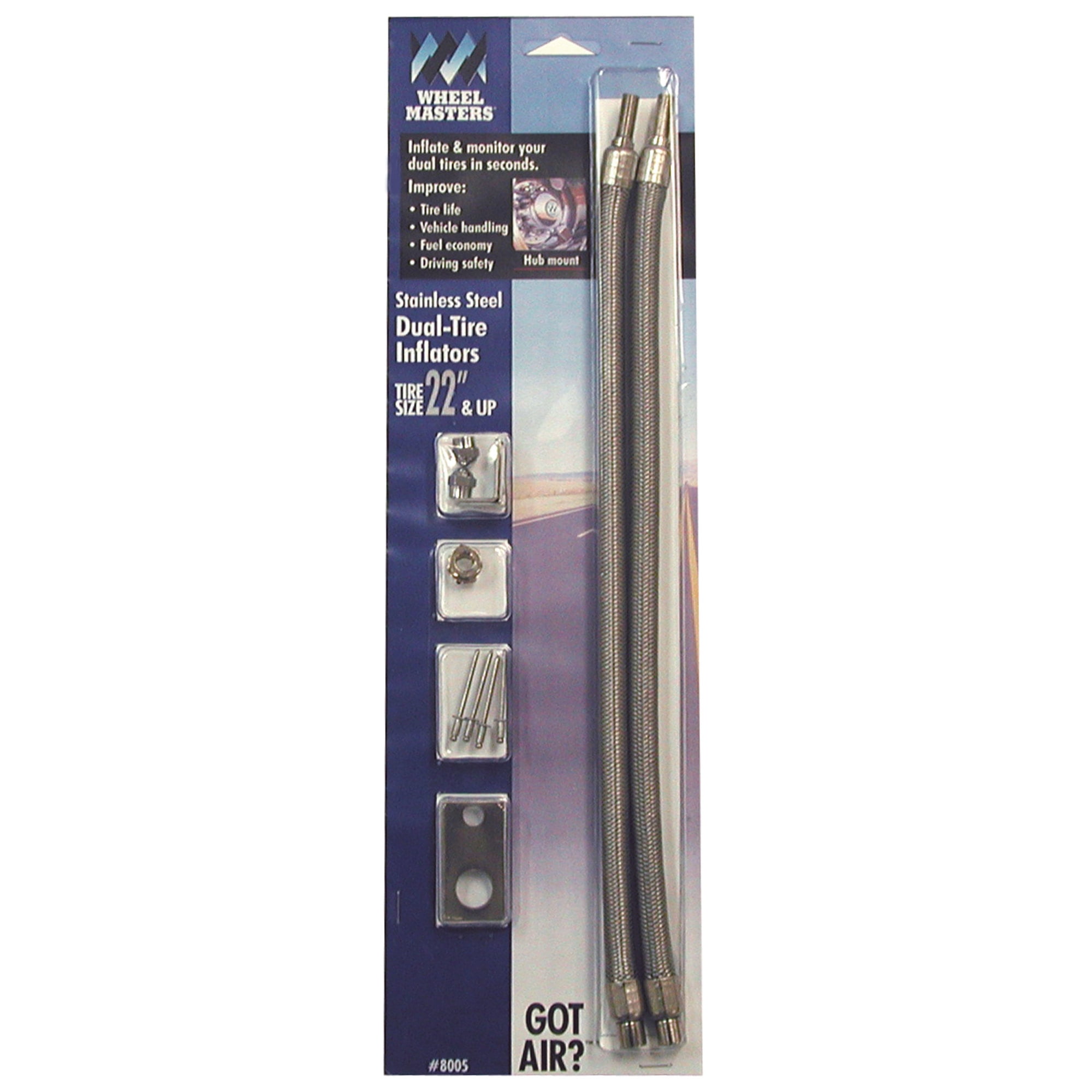 Wheel Masters 8005 Stainless Steel Hose Extenders For 22" Wheels - 2 ...