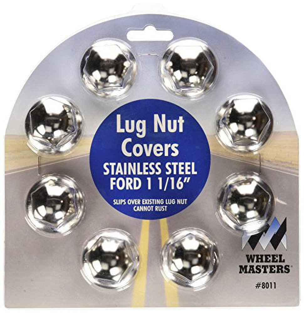 Wheel Masters 8011 1-1/16" Stainless Steel Lug Nut Cover - Pack of 8 ...