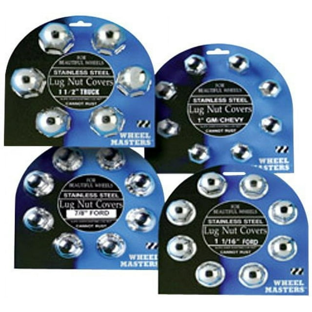 Wheel Masters 8019 7/8" Stainless Steel Lug Nut Cover - Pack of 8 ...