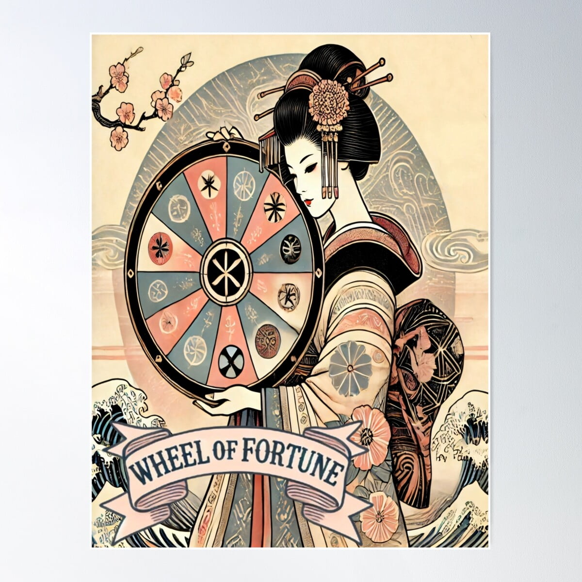 Wheel Of Fortune Geisha | Japanese Tarot Card Art | Ukiyo-E Style ...