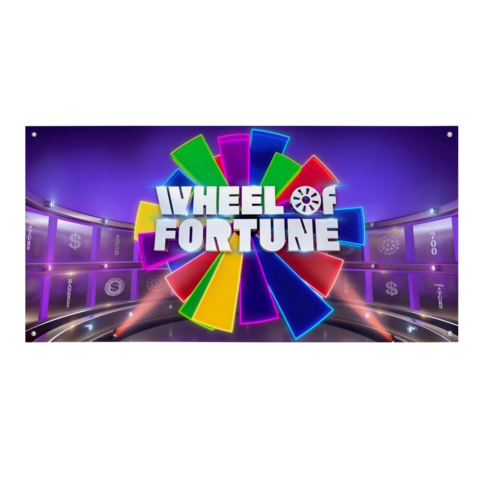 Wheel Of Fortune-Theme Backdrops Banner Birthday Party Decor Supplies ...