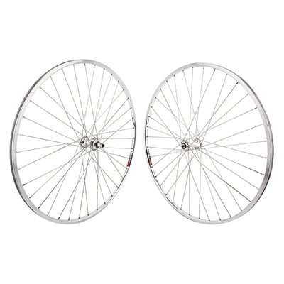 Wheel Pair 27x1 SUN M13 Silver 36 Alloy FW 5/6/7sp Quick Release Silver ...