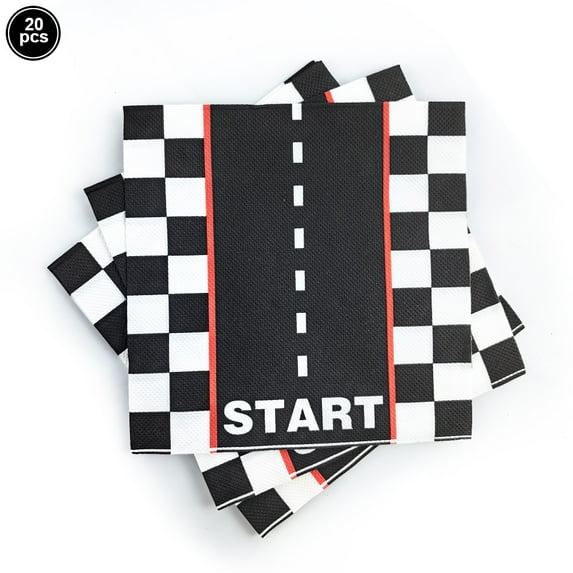 Wheel Racing Car Party Cake Decor Tire Cupcake Topper Mini Checkered ...