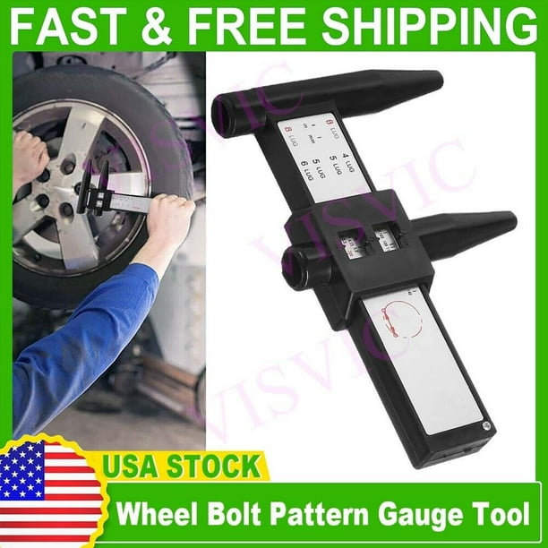 Wheel Rim Bolt Pattern Sliding PCD Measuring Tool Gauge Ruler 4 5 6 8 ...