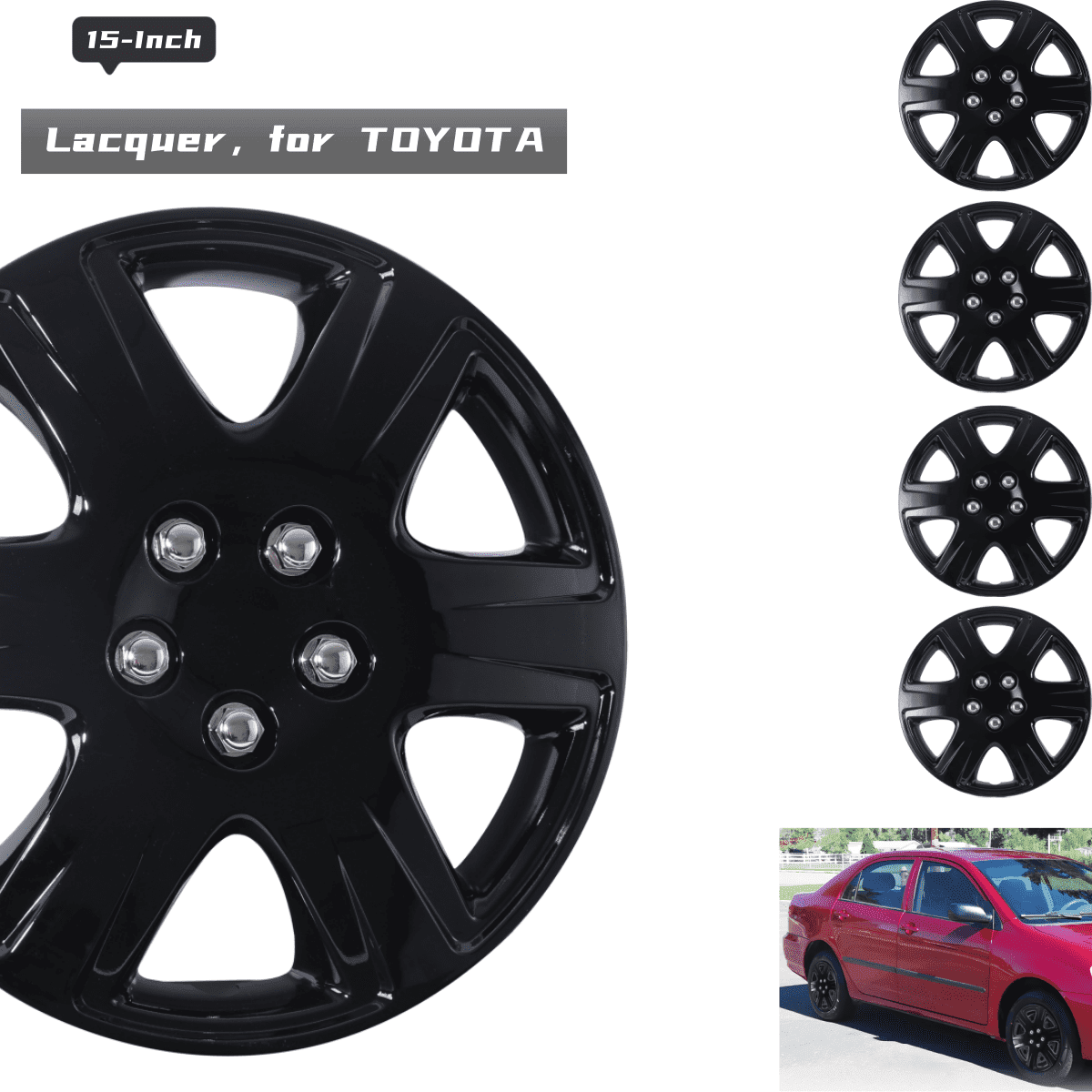Wheel Rim Cover Hubcaps ，15 inch 4 Pcs Set ，Snap on Hub Caps ...
