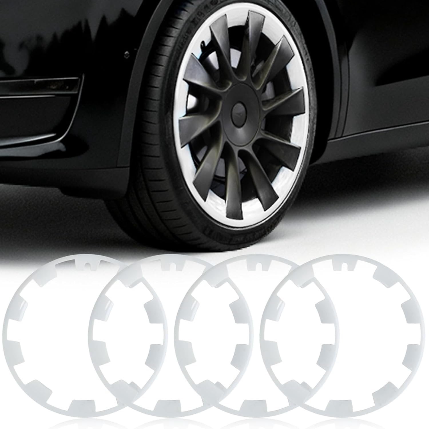 Wheel Rim Protect for Model Y 20" (2020-2024), Easy-Install Hubcaps ...