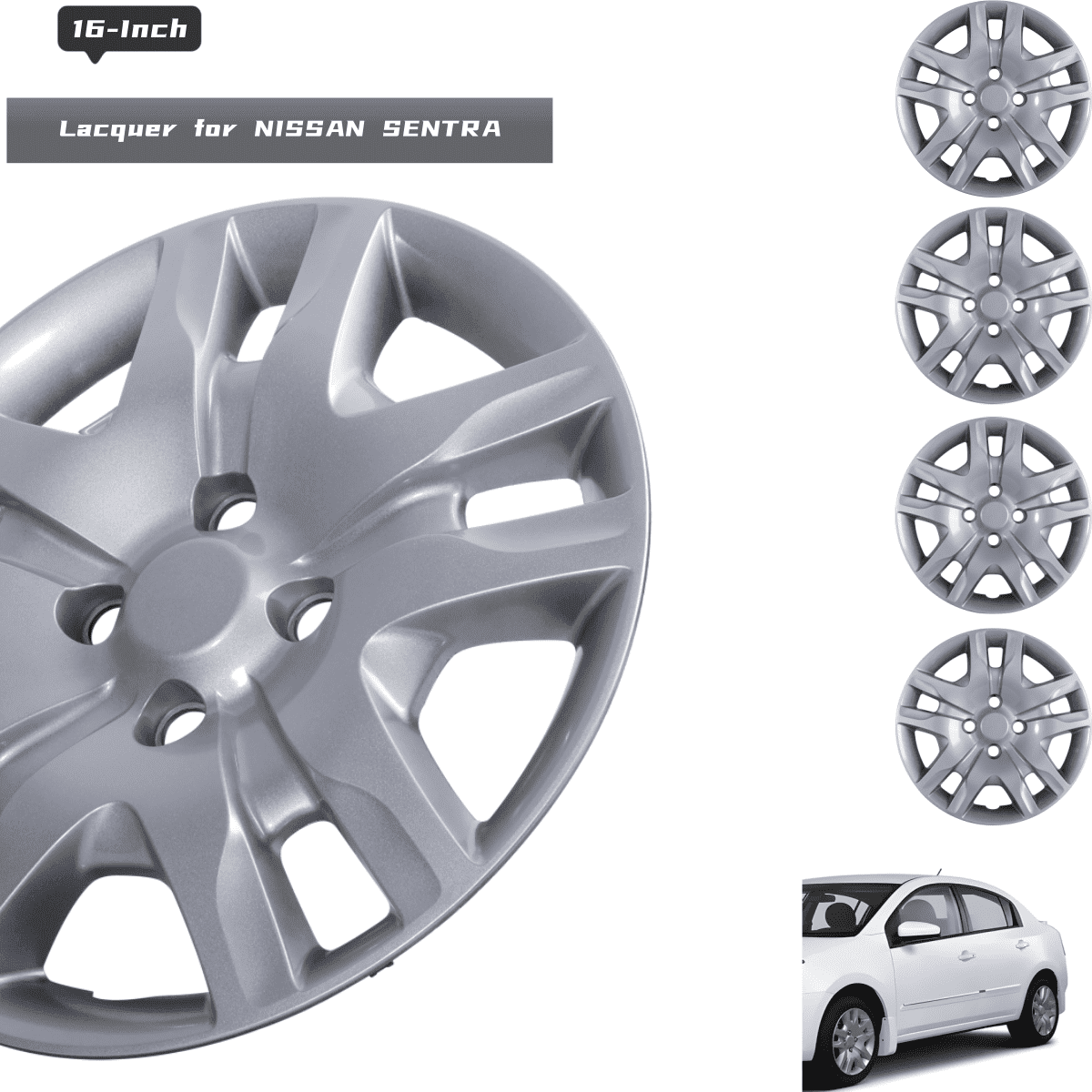 Wheel Rims Covers 16 inch 4 Pieces ,for 2007-2012 NISSAN SENTRA ...