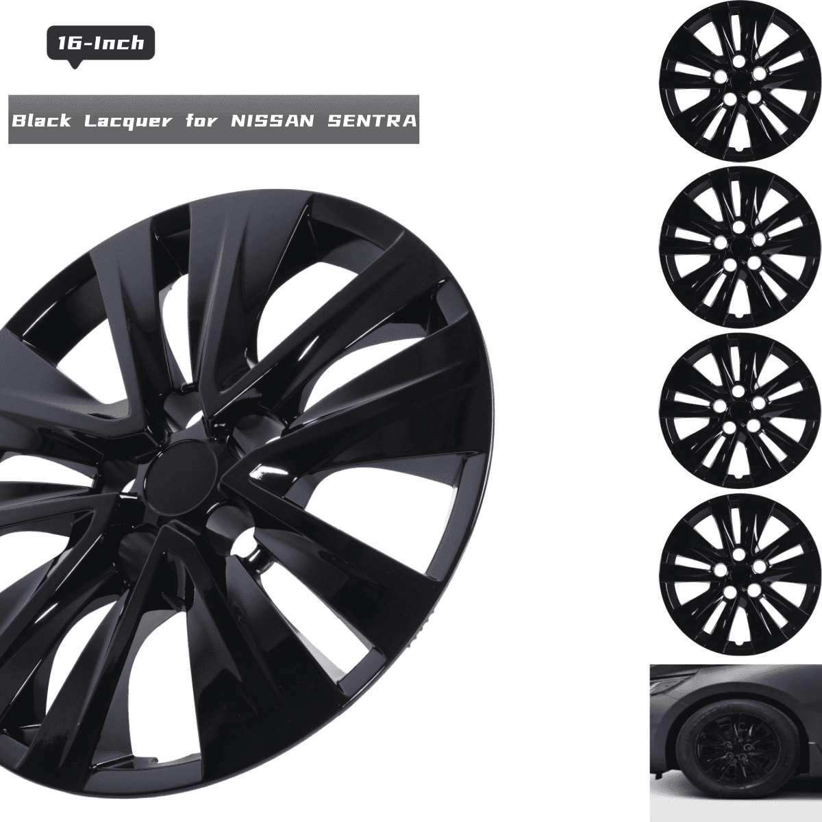 Wheel Rims Covers 16 inch 4 Pieces ,for 2020-2025 NISSAN SENTRA ...