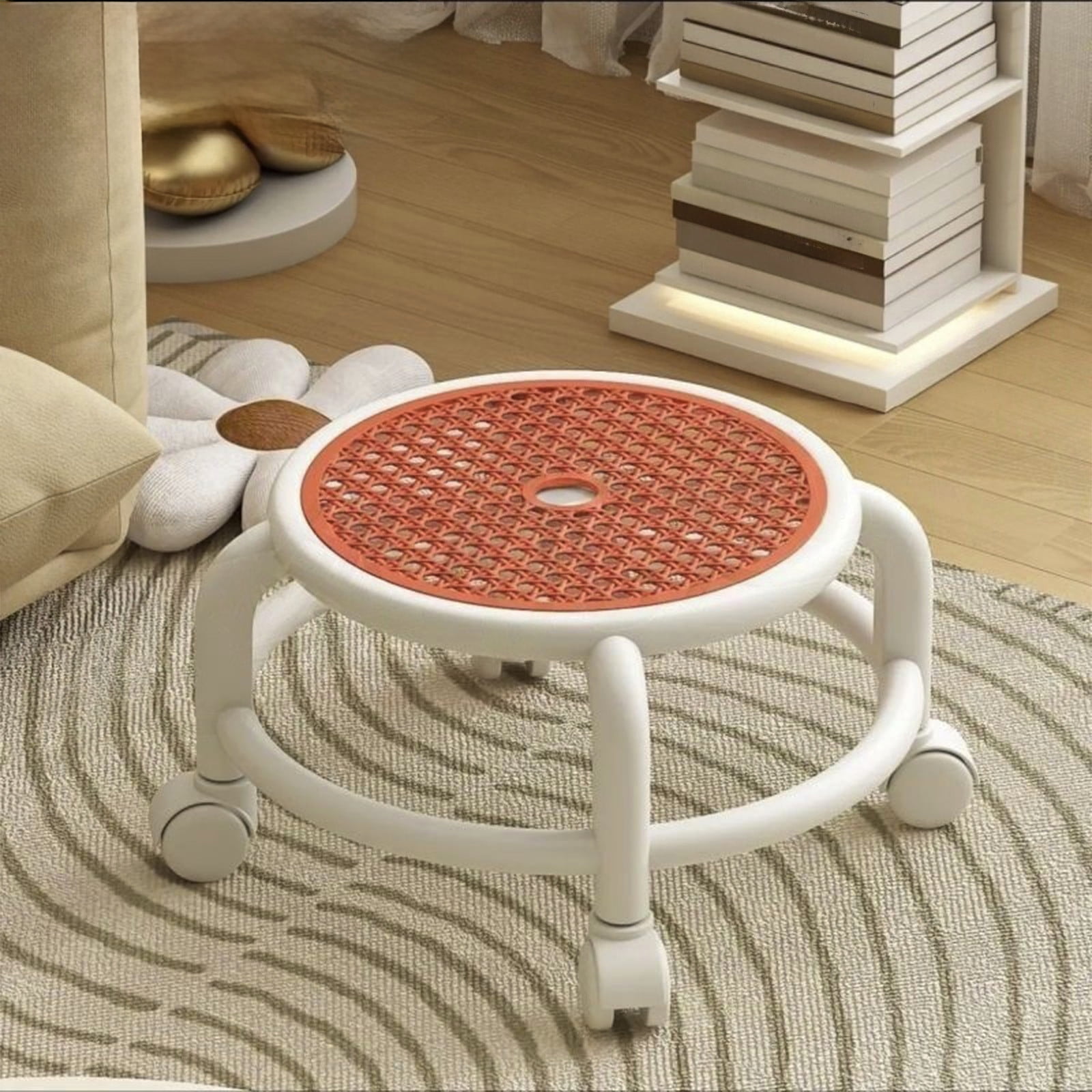 Wheel Rolling Stool, Comfortable Breathable Low Roller Seat with 360 ...