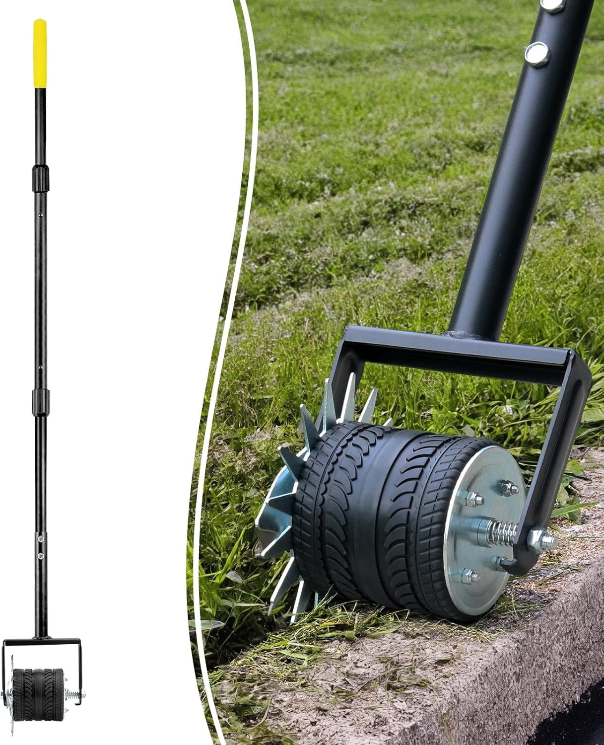 59’’ Manual Rotary Lawn Edger with Extra-Wide Wheel - Reinforced ...