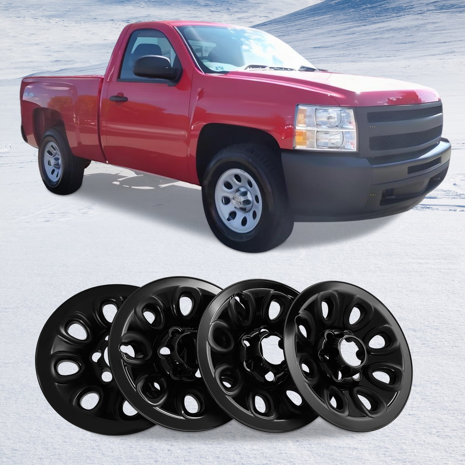 Wheel Skins Rim Covers for Chevrolet 17" Steel Rims, Fits 6 Bolt 8 Hole ...