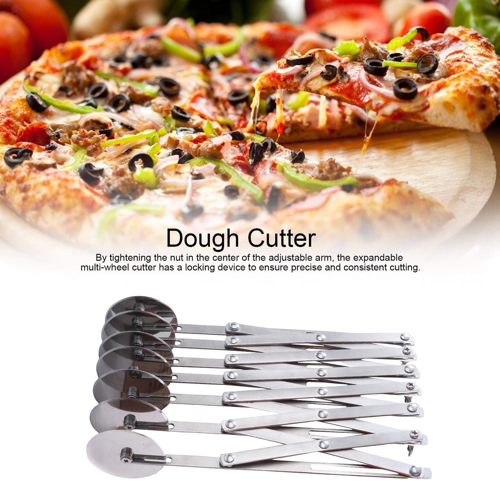 Wheel Stainless Steel Pizza Cutter Dough Bread Cutting Tool Kitchen ...