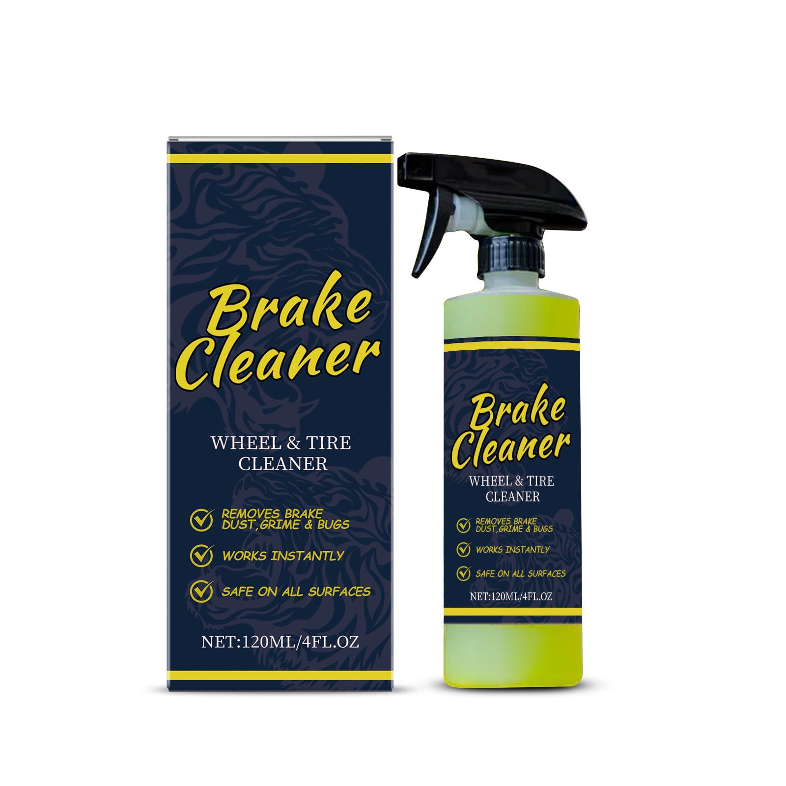 Wheel & Tire Cleaner, Exterior Brake Cleaner Sprayer,120ml Dust Remover ...