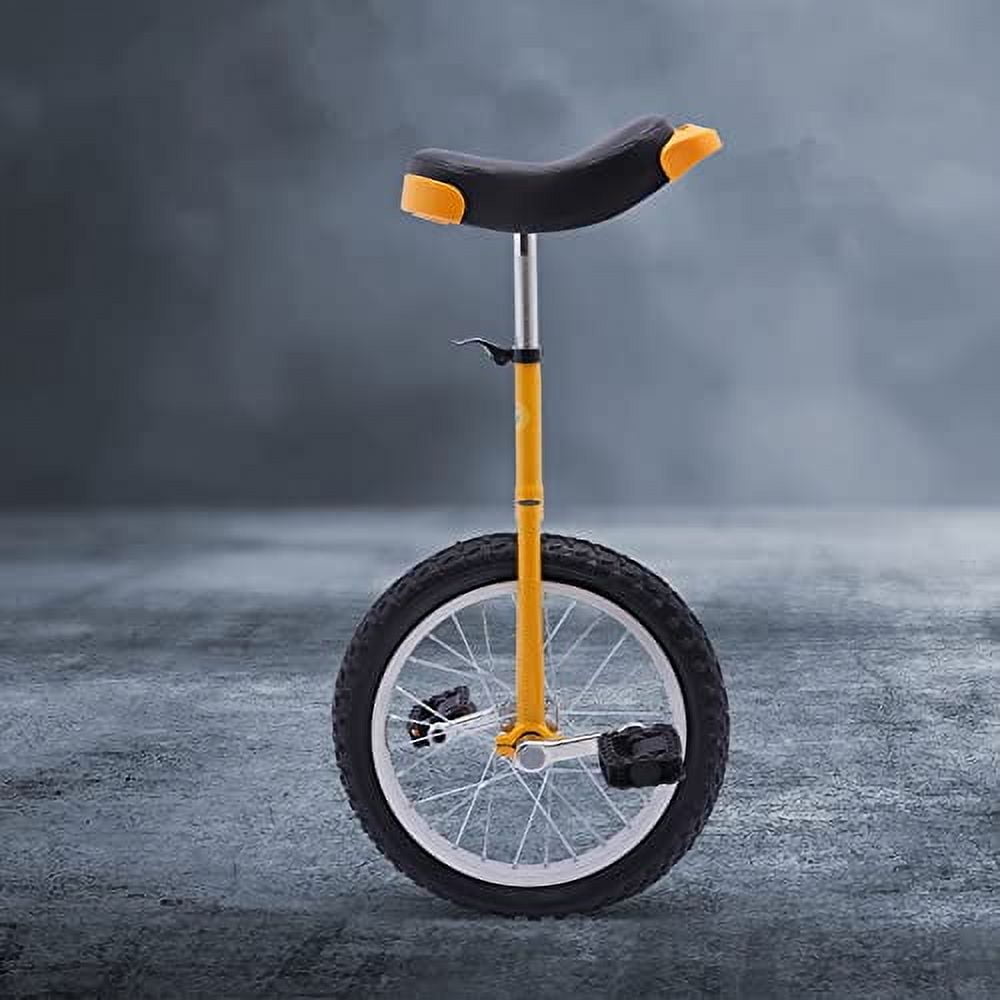 Wheel Unicycle, Black Unicycle W/Steel Rim, Height Adjustable Seat ...