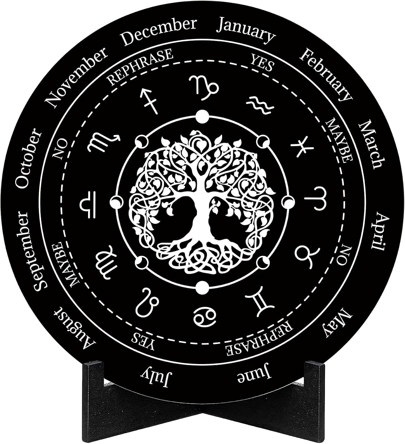 Wheel of The Year Sign Pagan Decor Wicca 2024 Calendar Wiccan Holidays ...