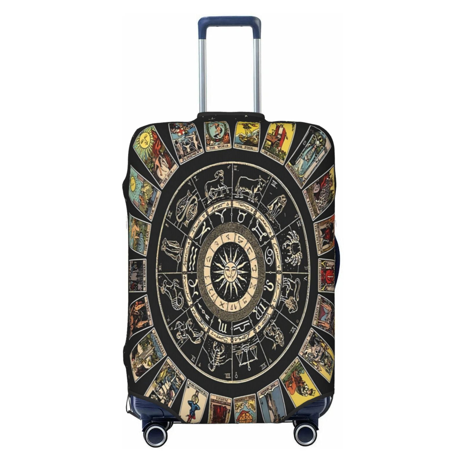 Wheel Of The Zodiac, Astrology Chart & The Major Arcana Tarot Luggage ...