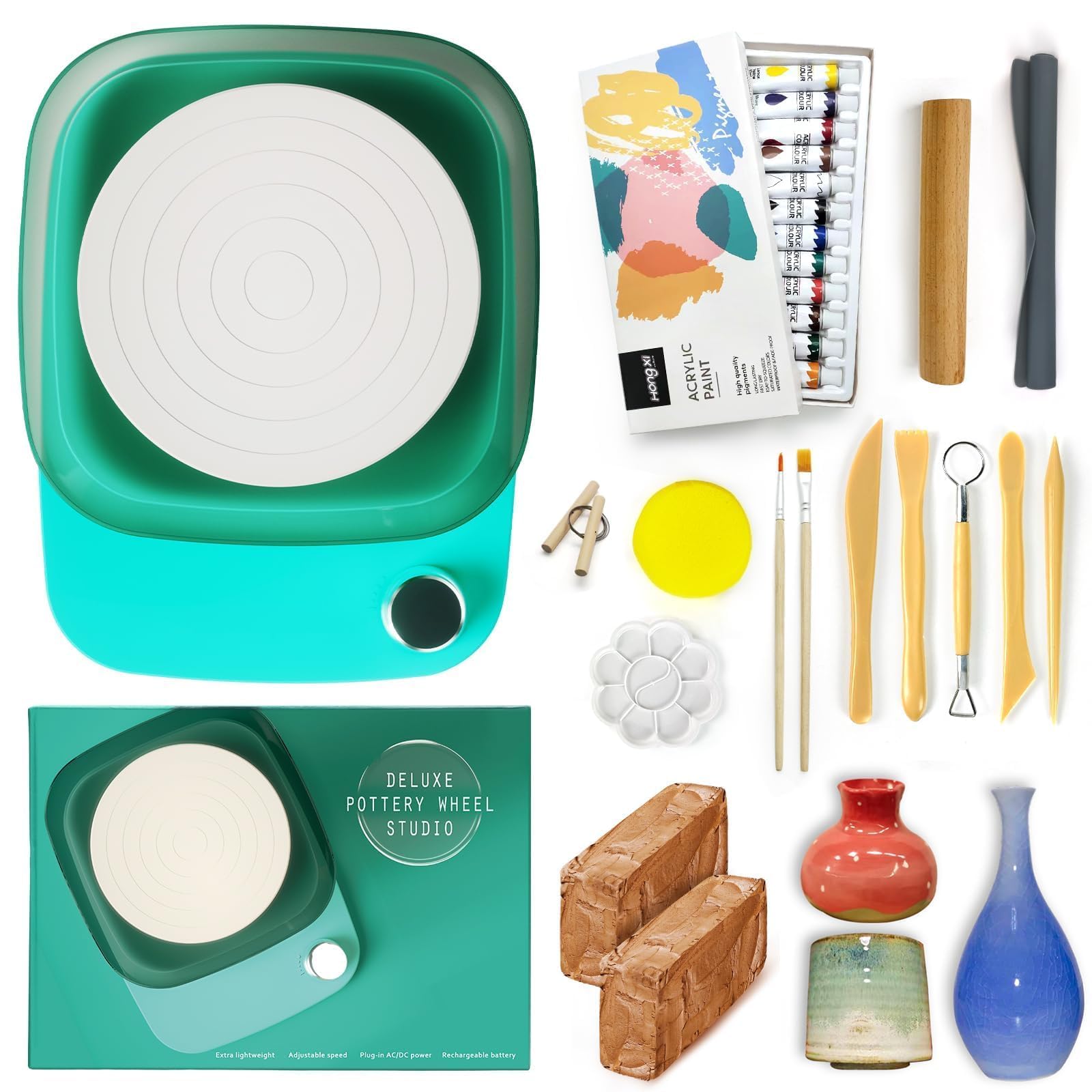 Wheel forTRDN Adults Beginners Kids - 6" Variable Speed Wheel Tool Kit ...