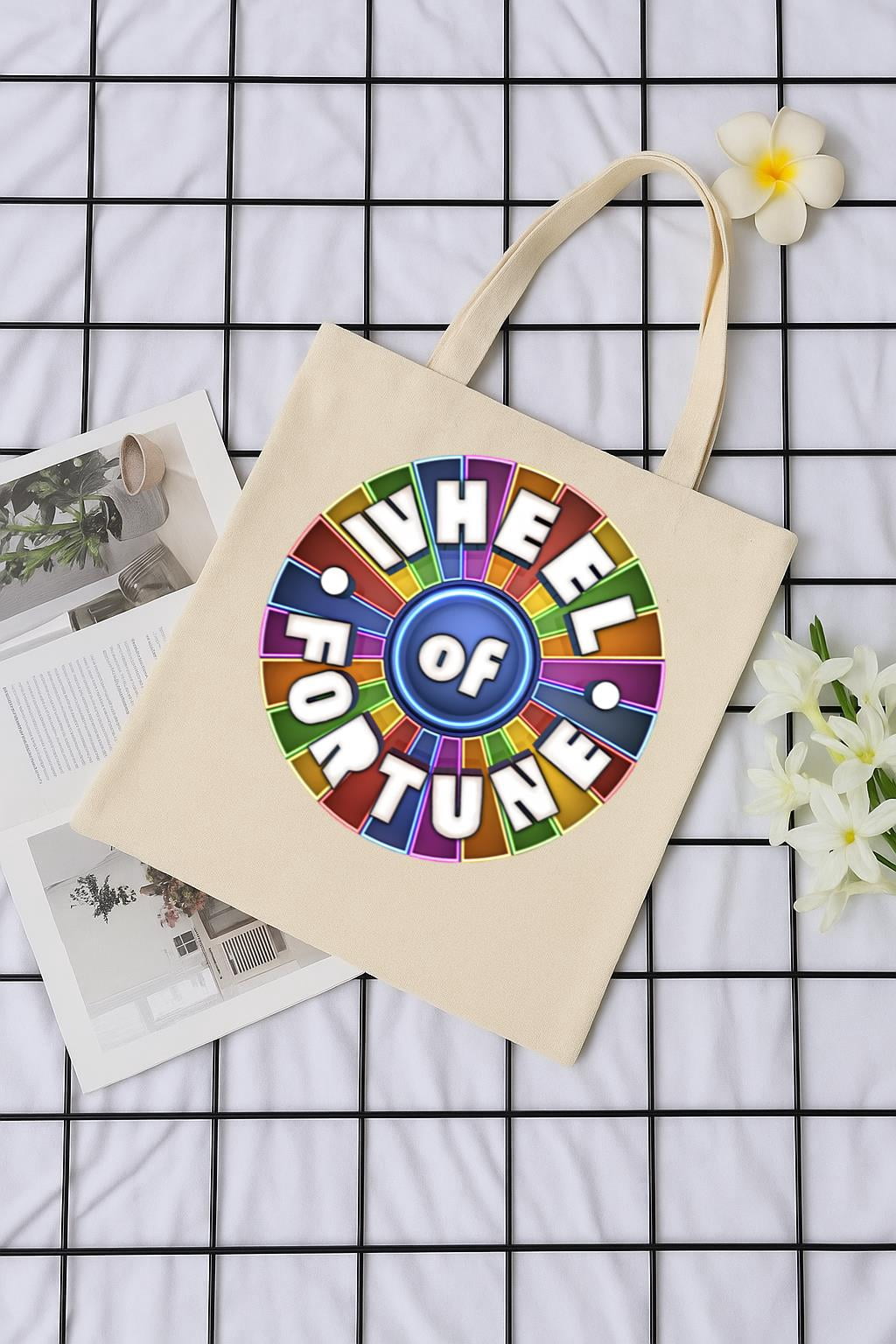 Wheel of Fortune Retro TV Show Men's Black Tote Bag S--TH15654 ...