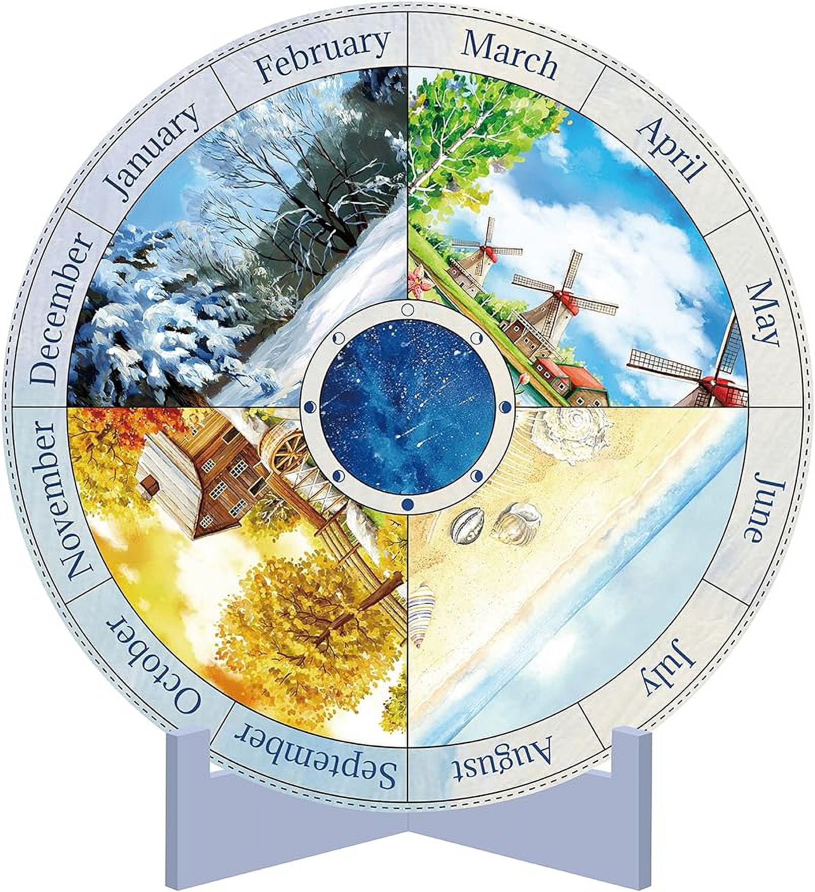 Wheel of The Year Sign Pagan Decor Wicca Calendar Wiccan Holidays Altar ...
