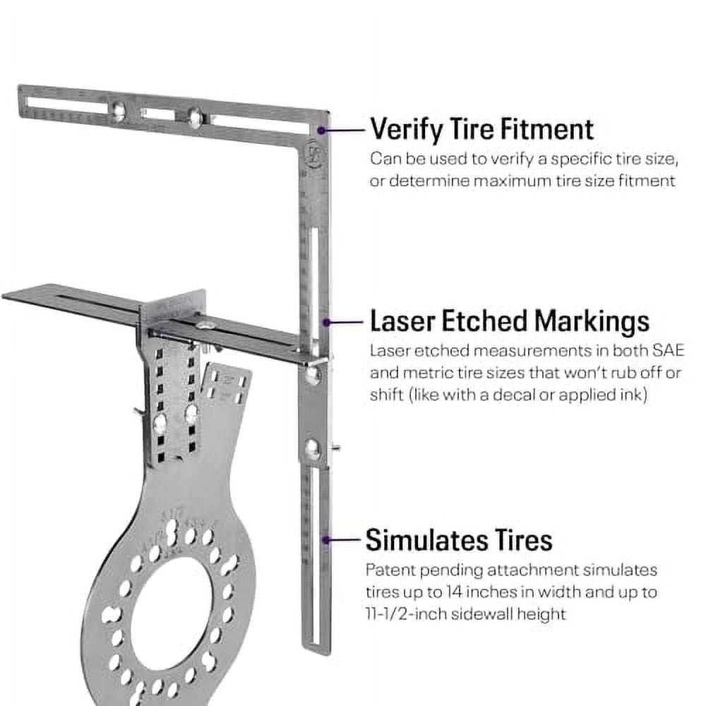 WheelWise™ 5-Lug Wheel Fitment Tool w/Tire Size Attachment - Walmart.com