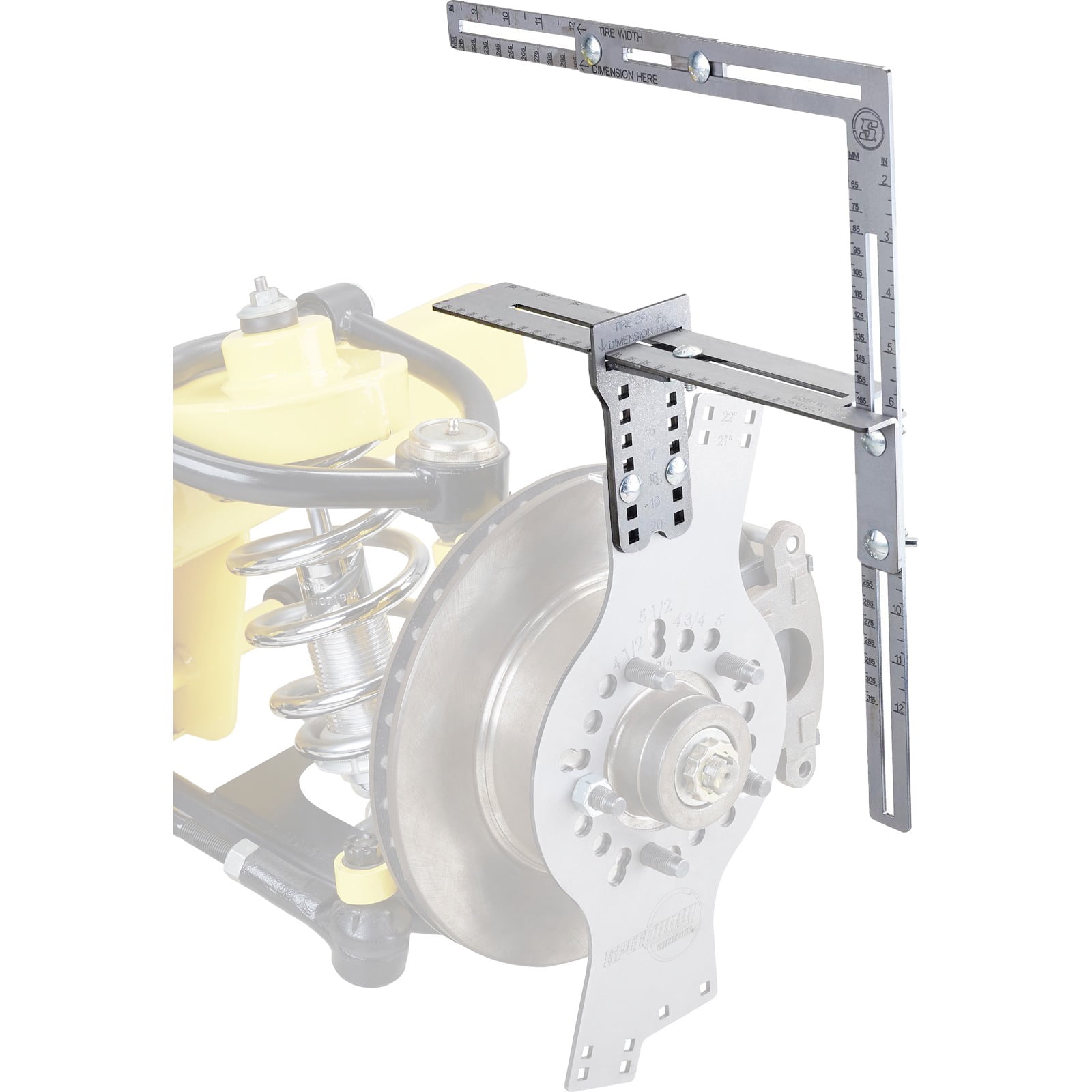 WheelWise™ Tire Fit Check Mockup Sizing Tool Attachment, Simulates 14 ...