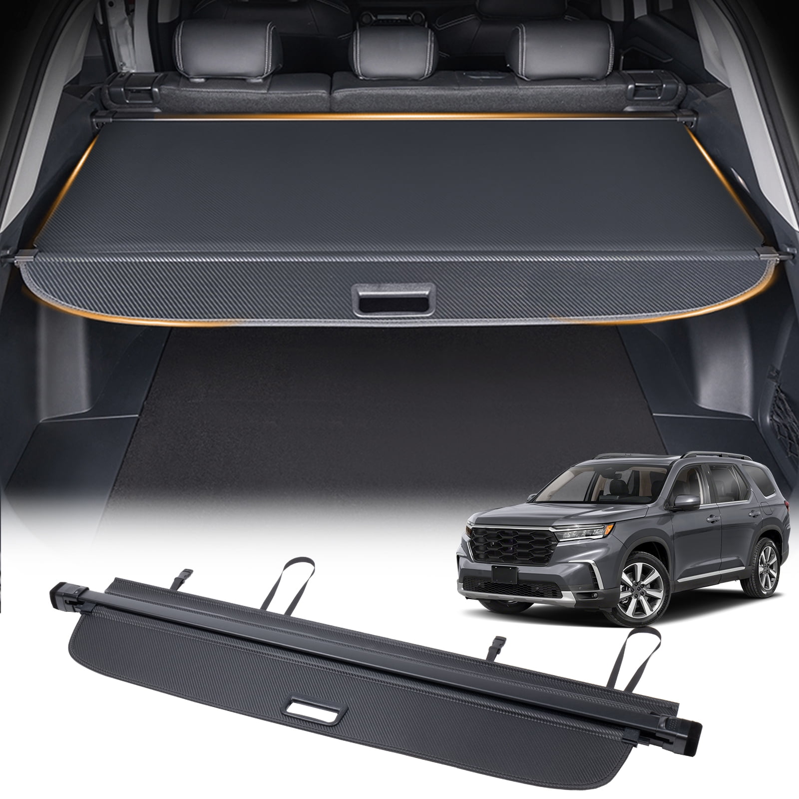 WheelX Cargo Cover Compatible with Honda Pilot 2023 2024 2025 ...