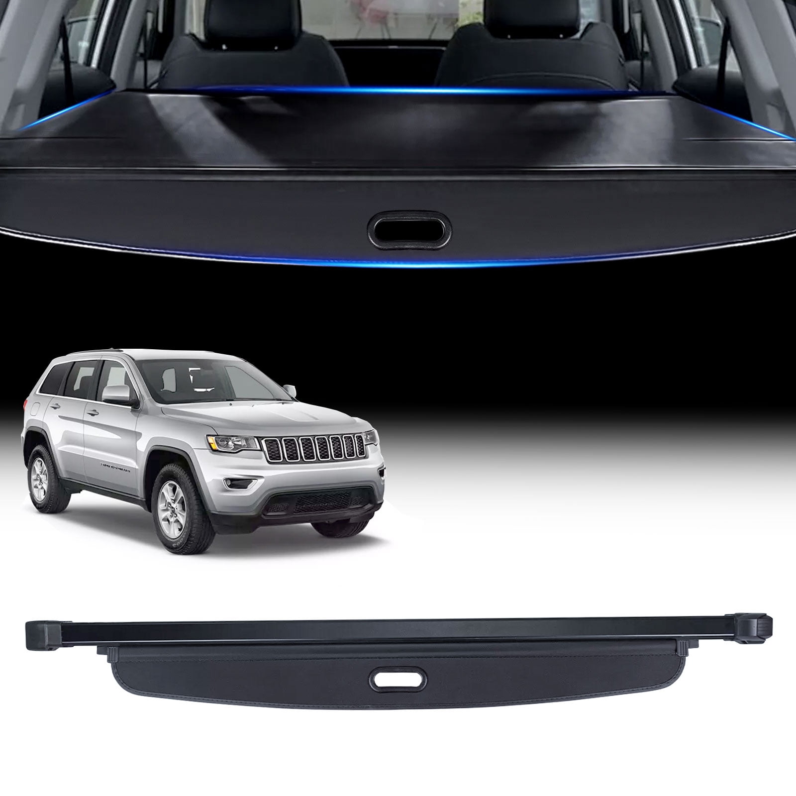 WheelX Retractable Cargo Cover for 2022-2024 Jeep Grand Cherokee 2 Row ...