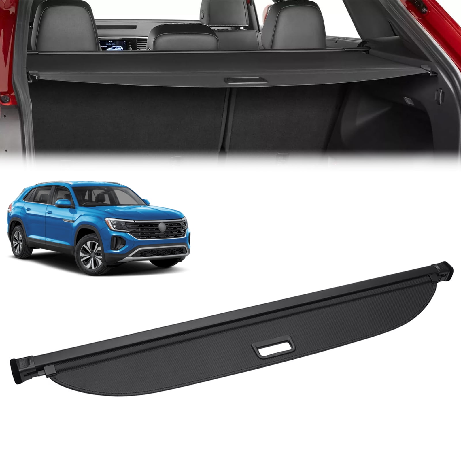 WheelX Retractable Cargo Cover Compatible with VW Volkswagen Atlas ...
