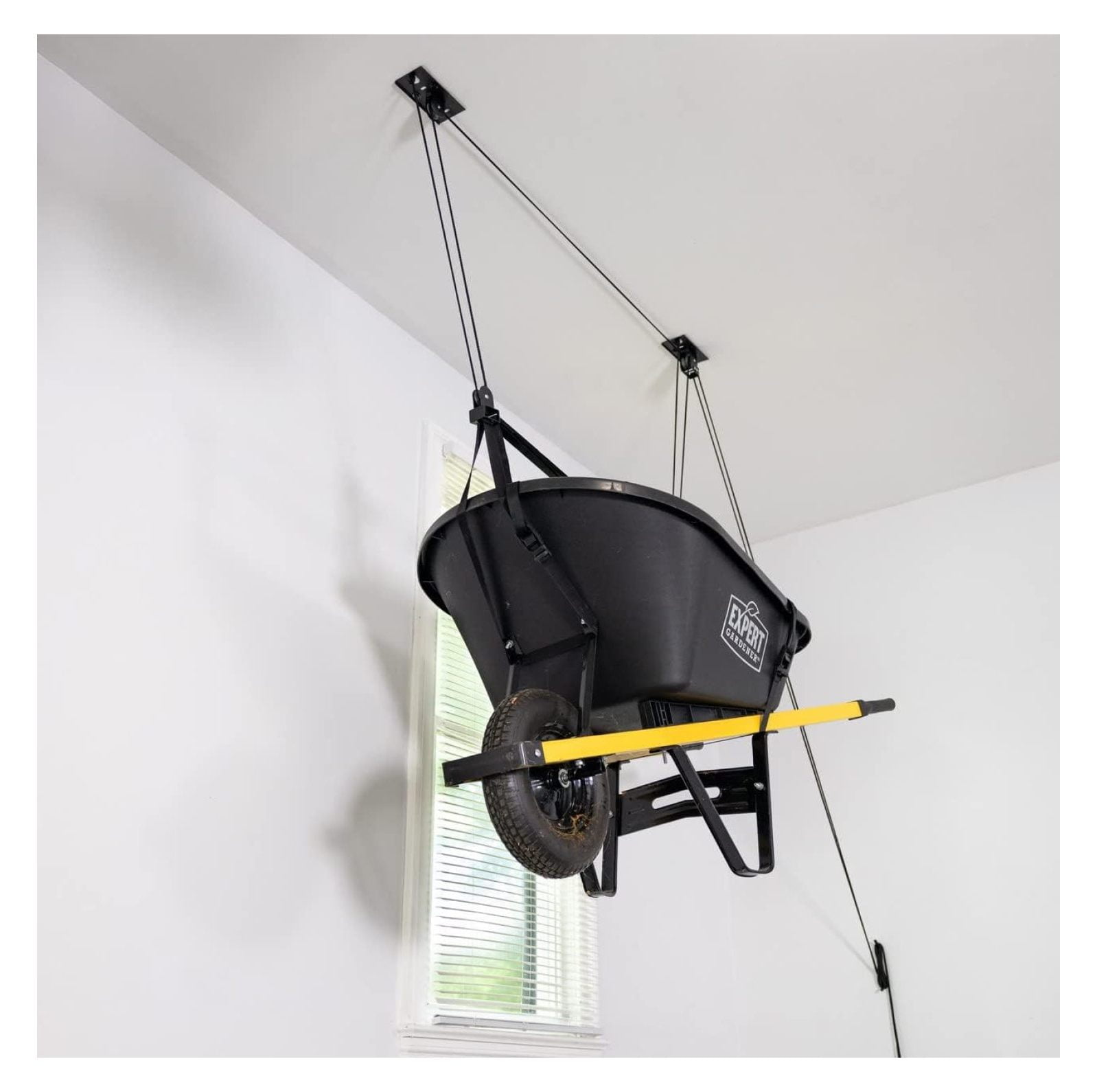 Wheelbarrow Ceiling Hoist, Essential Garage Storage Pulley System (8 ft ...