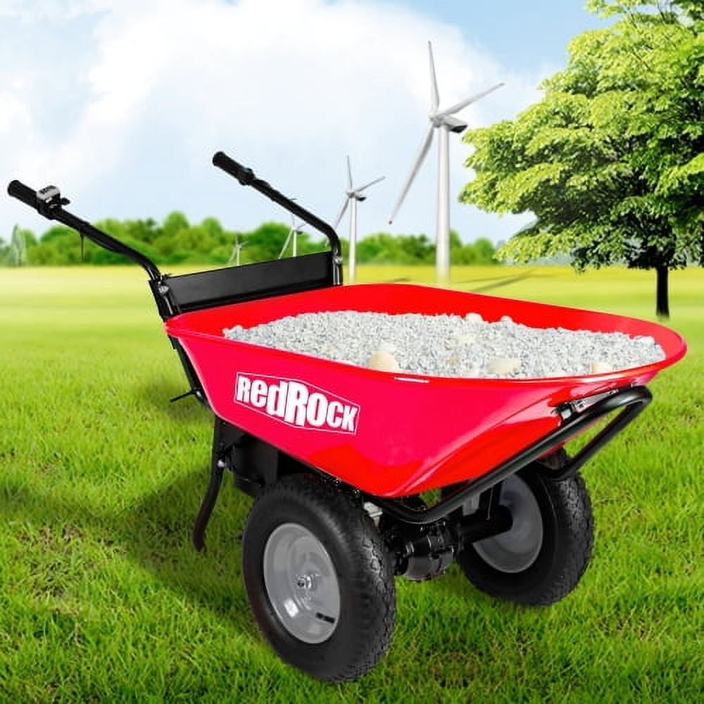 Wheelbarrow Electric Powered Utility Cart 24V DC 180W AGM Li-Ion Driven ...