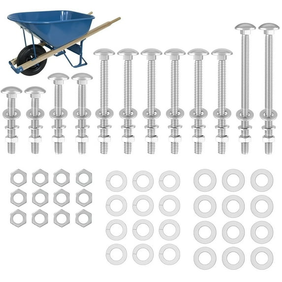 Wheelbarrow Handles Bolts Kit Replacement Wheelbarrow,Rebuild 5/16 ...