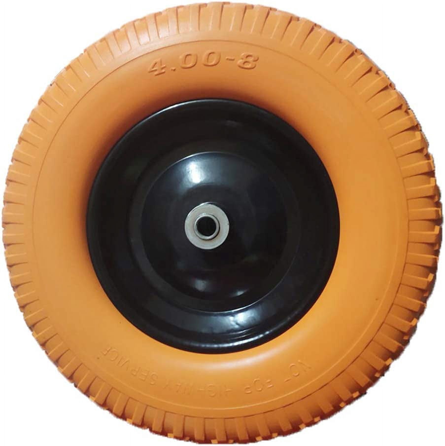 Wheelbarrow Tires with Ball Bearing – Flat Free Solid Rubber Tire ...