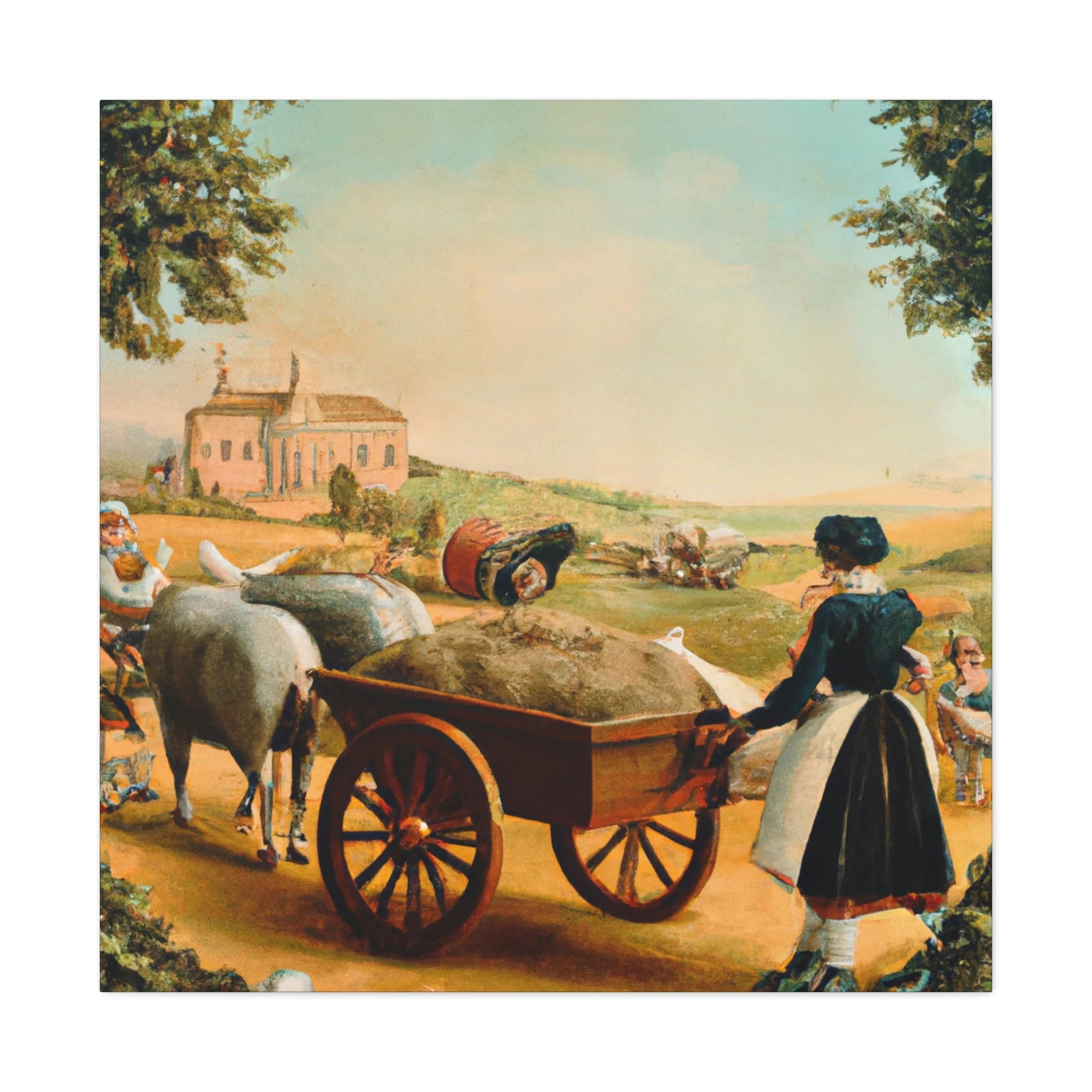 Wheelbarrow in Rococo. - Canvas - Walmart.com