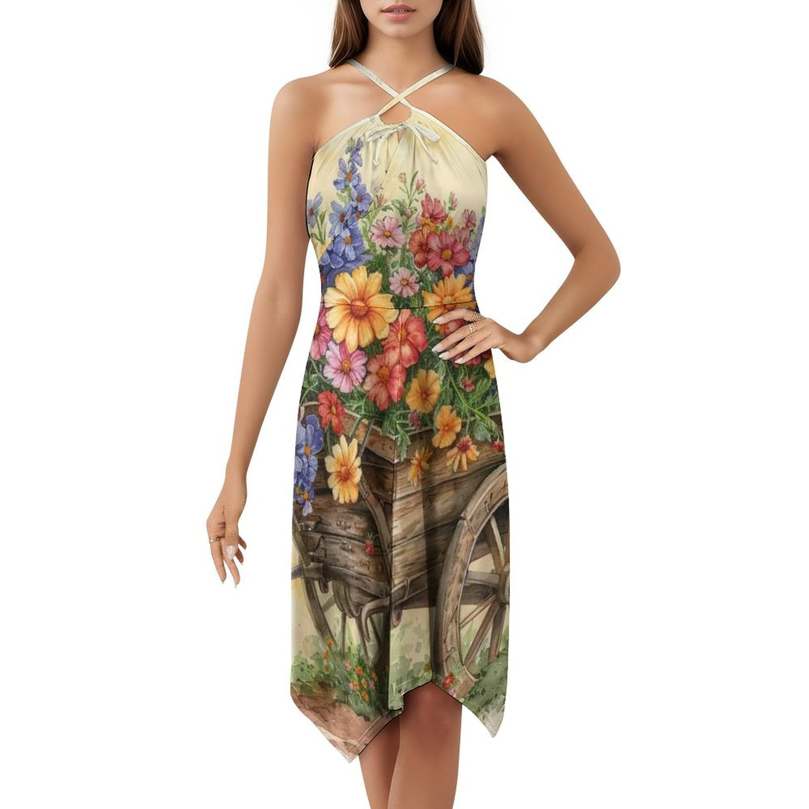 Wheelbarrow with Flowers Dress Elegant Party Dresses Evening Dresses ...