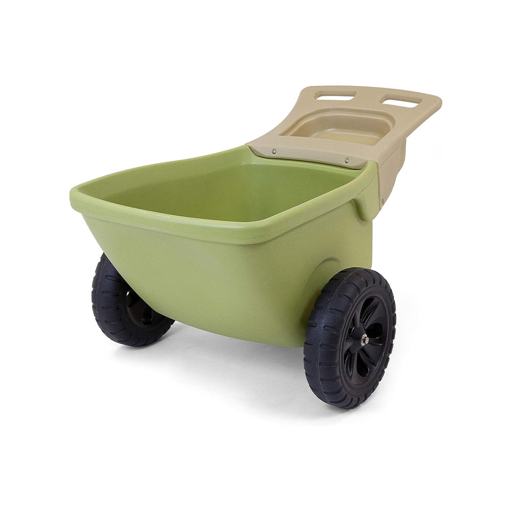 Wheelbarrow with Garden Tool Storage Tray, Heavy-Duty Plastic ...