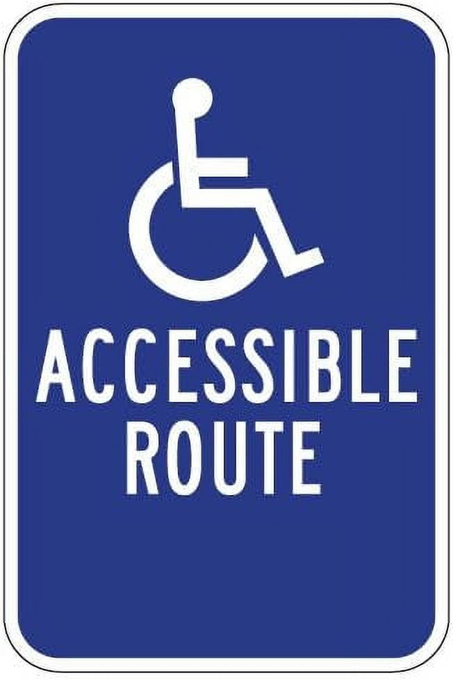 Wheelchair Accessible Route Sign - No Arrows - 12X18 - Reflective ...