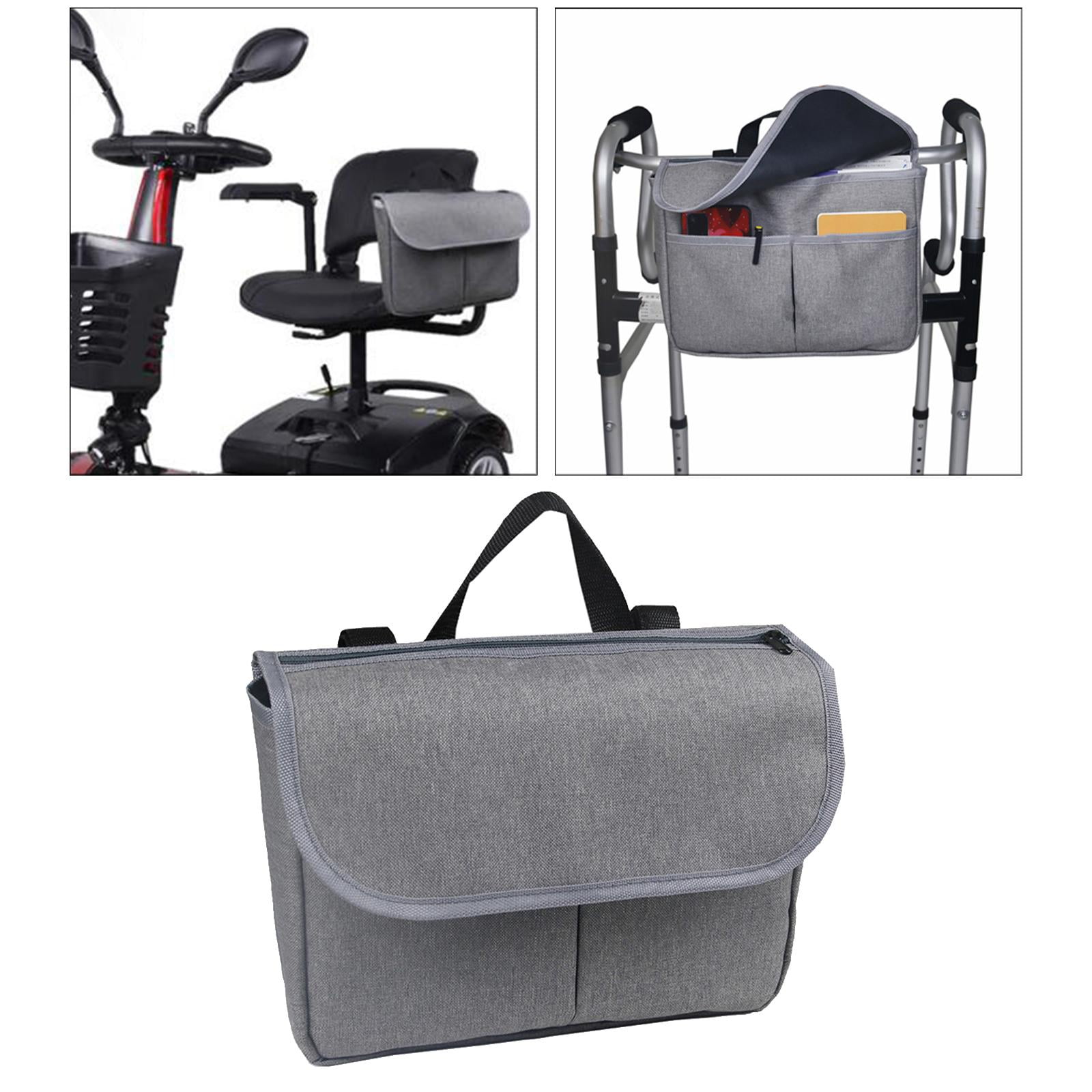 Wheelchair Armrest Pouch Organizer Bag for Side Chair, 3 Pocket, Arm ...