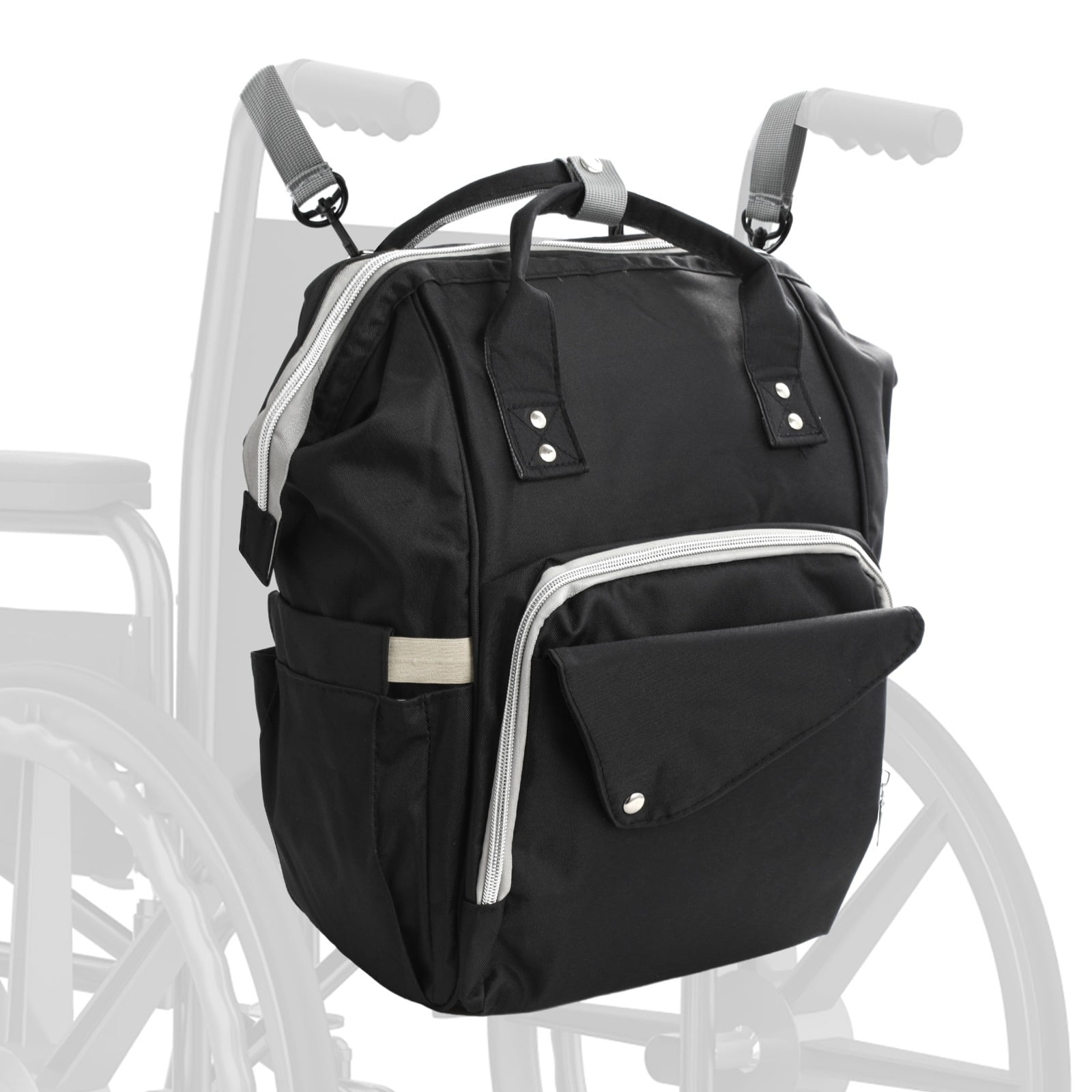 Wheelchair Backpack Bag, Wheelchair Storage Bag, Hang-on Storage Pouch ...