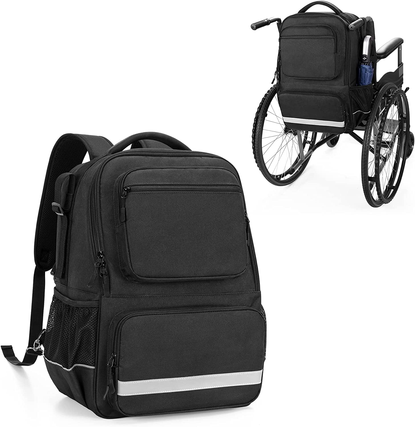 Wheelchair Backpack, Wheelchair Bag for Back of Chair, Wheelchair Bag ...