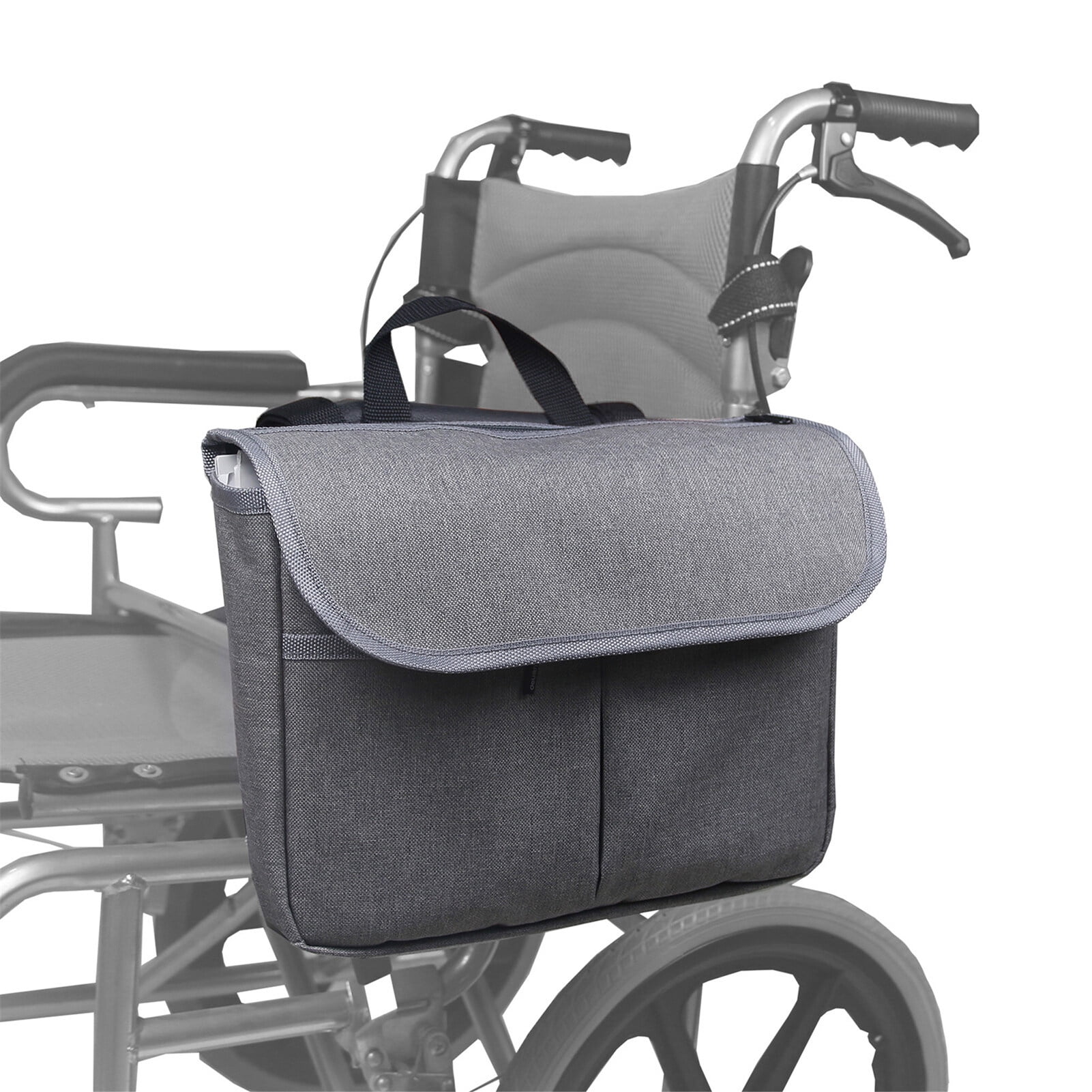 Wheelchair Bag Walker Organizer Pouch Easy Carry Handle and Cover ...