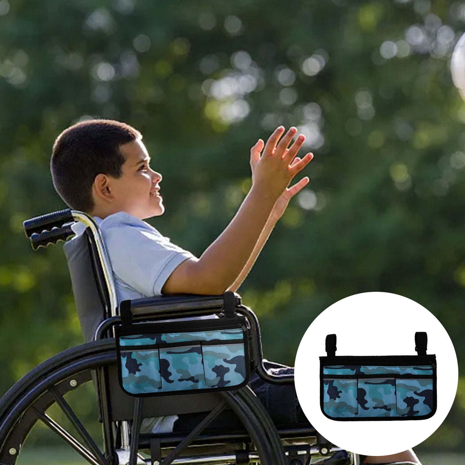 Wheelchair Bag With Pockets Armrest Side Bag For Electric Wheelchair ...