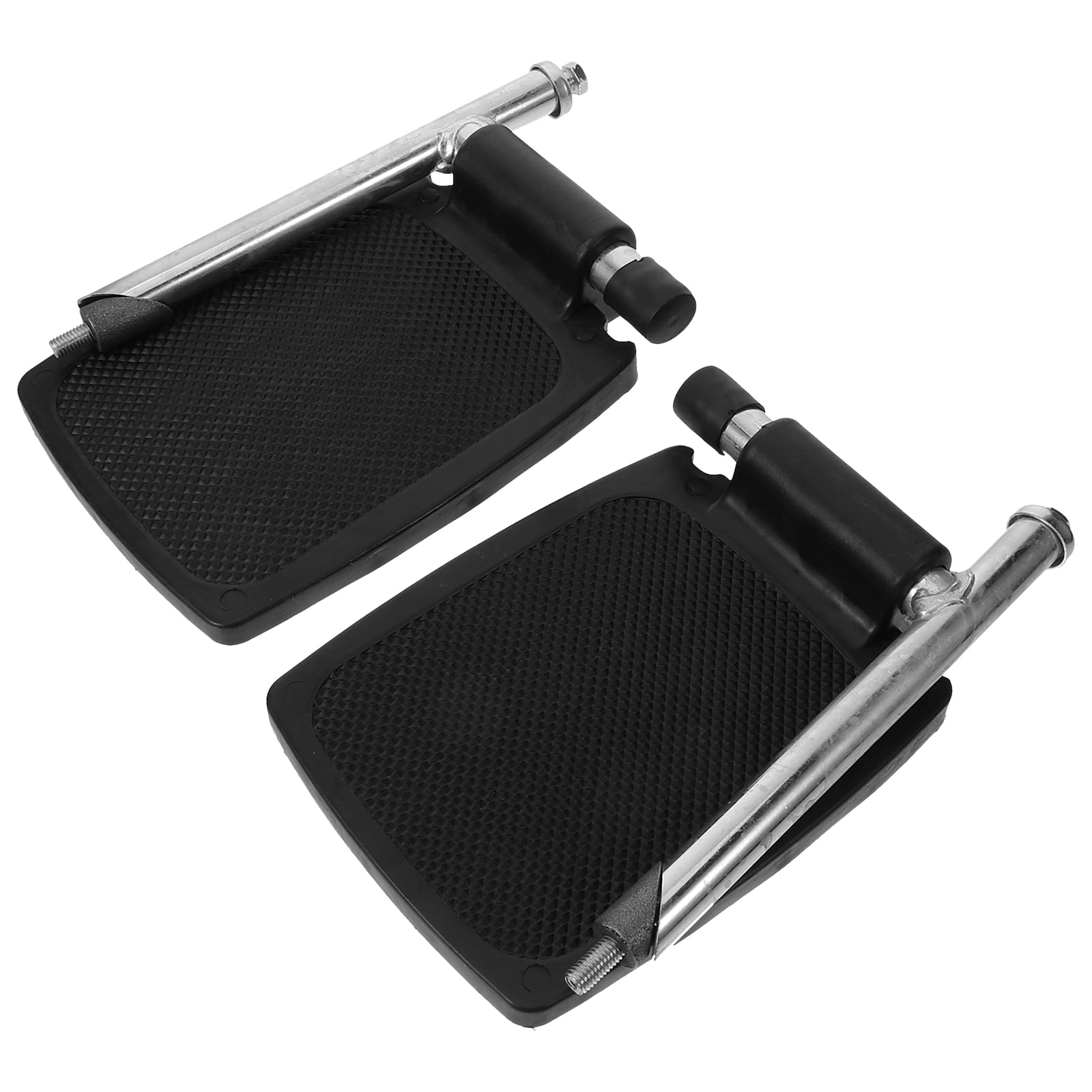 UEETEK Aluminum Alloy Wheelchair Footrest Pad Black 1 Pair 8.7x7.9x5 ...
